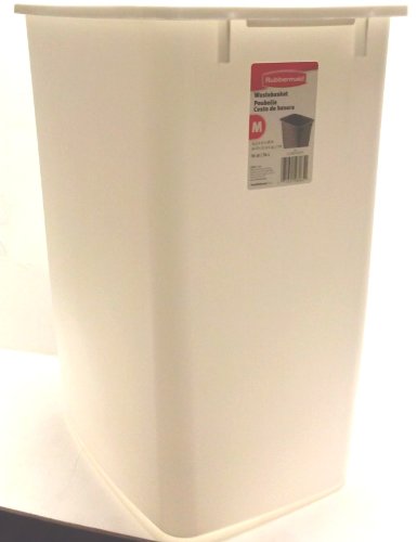 Rubbermaid FG2806TPWHT 36 Quart White Open Wastebasket