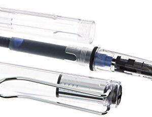 Lamy Safari Vista Fountain Pen & Cartridges, Clear, Fine Nib