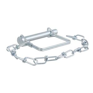 curt 28000 trailer coupler pin with 12-inch chain, 3/8-inch diameter x 2-3/4-inch long, clear zinc