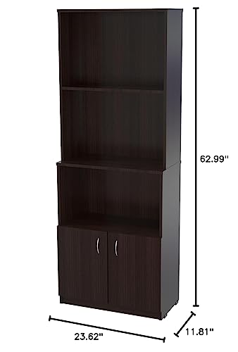 Inval Cabinet Bookcase, Espresso-Wengue