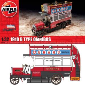 Airfix 1910 B Type Omnibus FR.5 1:32 Car Plastic Model Kit A06443