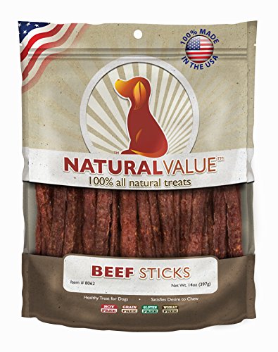 Loving Pets Natural Value All Natural Soft Chew Beef Sticks For Dogs, 14-Ounce