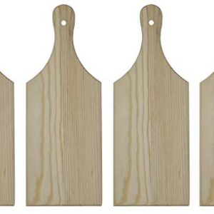 Package of 4 Unfinished Wooden Mini Cutting Boards for Decorating and Crafting