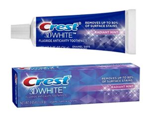 crest 3d white vivid fluoride anticavity toothpaste-radiant mint-0.85 oz, 3 pk