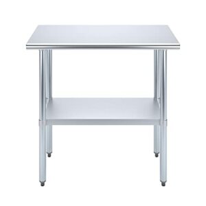 18" X 36" AmGood Stainless Steel Work Table | NSF Metal Prep Table | Commercial & Residential Kitchen Laundry Garage Utility Bench