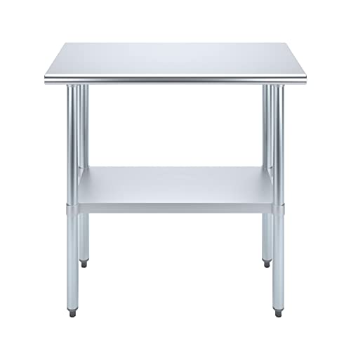 18" X 36" AmGood Stainless Steel Work Table | NSF Metal Prep Table | Commercial & Residential Kitchen Laundry Garage Utility Bench