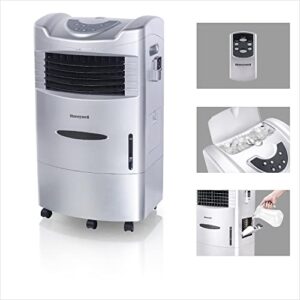 honeywell cl201ae 470 cfm indoor evaporative air cooler (swamp cooler) with remote control in silver