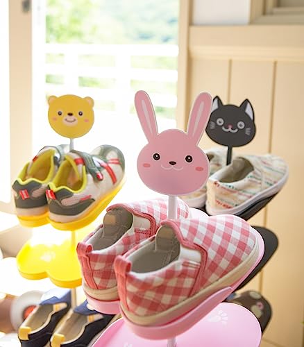 Yamazaki Home Bunny Children's Kid's Organizer | Steel | Shoe Rack, One Size, Pink