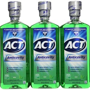 Act Anticavity Fluoride Mouthwash Mint 18 fl oz (Pack of 3)