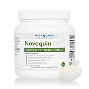 arthur andrew medical, novequin dpf, digestive probiotic formula for large animals, prebiotics, probiotics, and enzymes, non-gmo, 500 grams