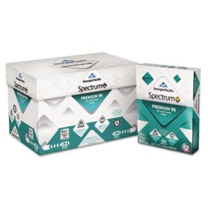 georgia pacific spectrum premium 96 inkjet & laser paper, 24lb, 8-1/2 x 11, white, 500 shts/ream [includes one ream only]