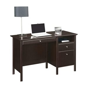 realspace® chase 47"w writing desk, dark chestnut