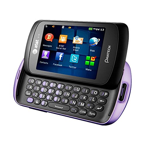 Pantech Swift P6020 Unlocked GSM Slider Cell Phone - Purple