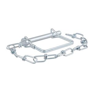 curt 25034 trailer coupler pin with 12-inch chain, 5/16-inch diameter x 3-inch long, clear zinc