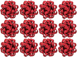 the gift wrap company decorative glitterati lotus bows, large, red