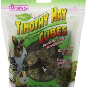 F.M.Brown'S 44089 Brown'S Natural Timothy Hay Cubes, 10-Ounce