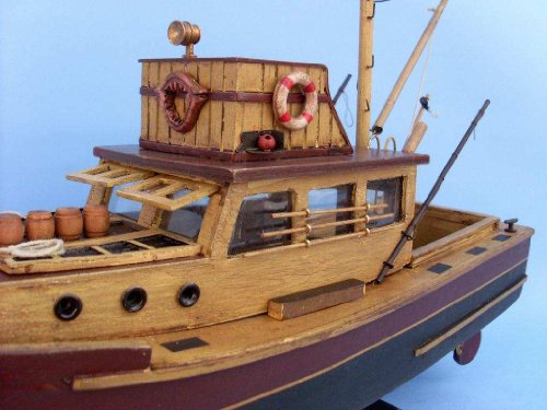 Hampton Nautical "Jaws" Orca Model Fishing Boat - Fully Assembled (Not a Kit) , brown