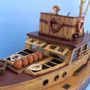 Hampton Nautical "Jaws" Orca Model Fishing Boat - Fully Assembled (Not a Kit) , brown