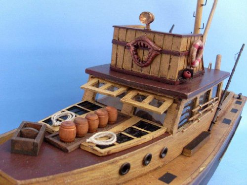 Hampton Nautical "Jaws" Orca Model Fishing Boat - Fully Assembled (Not a Kit) , brown