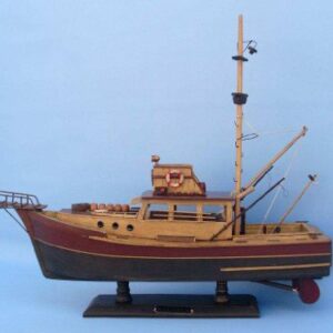 Hampton Nautical "Jaws" Orca Model Fishing Boat - Fully Assembled (Not a Kit) , brown