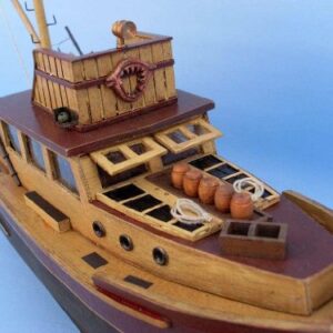 Hampton Nautical "Jaws" Orca Model Fishing Boat - Fully Assembled (Not a Kit) , brown