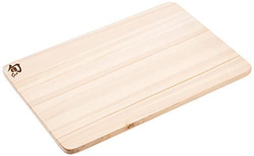 Shun Cutlery Medium Hinoki Cutting Board, 15.75" x 10.75" Medium Wood Cutting Board, Medium-Soft Wood Preserves Knife Edges, Authentic, Japanese Kitchen Cutting Board