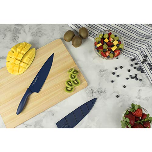 Kai PRO Pure Komachi 2 Chef's Knife 8”, Thin, Light Kitchen Knife, Ideal for All-Around Food Preparation, Hand-Sharpened Japanese Knife, Perfect for Fruit, Vegetables, and More,Navy