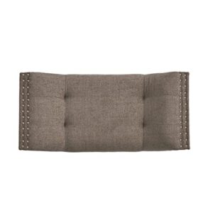 Christopher Knight Home Rosalynn Tufted Fabric Ottoman / Bench, Granite