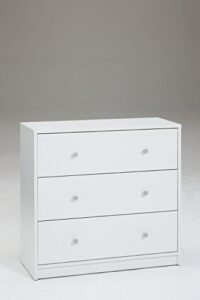 tvilum portland 3 drawer chest, white