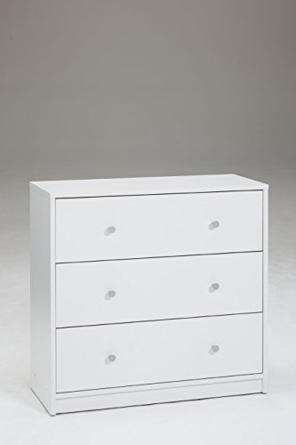 Tvilum Portland 3 Drawer Chest, White