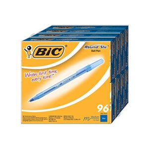 bic round stic xtra life, count of 96, blue