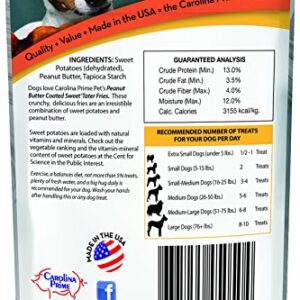 Carolina Prime Pet 45051 Peanut Butter Coated Sweet Tater Fries Treat For Dogs ( 1 Pouch), One Size