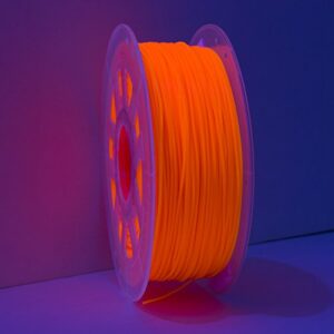 Gizmo Dorks 1.75mm PLA Filament 1kg / 2.2lb for 3D Printers, Fluorescent Orange (UV Light)