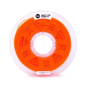 Gizmo Dorks 1.75mm PLA Filament 1kg / 2.2lb for 3D Printers, Fluorescent Orange (UV Light)