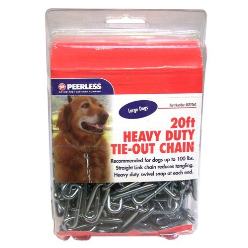 Peerless 20 Ft Heavy Duty Tie- Out Chain for Large Dogs