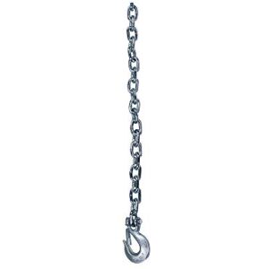 Buyers Products BSC3835 Trailer Safety Chain with Forged Slip Hook (3/8" x 35"), Silver