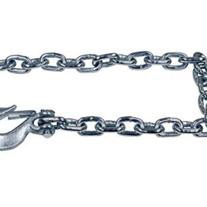 Buyers Products BSC3835 Trailer Safety Chain with Forged Slip Hook (3/8" x 35"), Silver