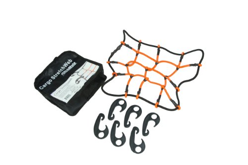 Heininger 4249 HitchMate 12" x 12" StretchWeb Cargo Net with Bag and Hooks