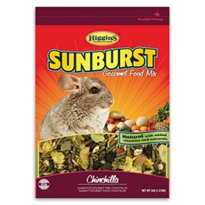 higgins 466034 sunburst gourmet chinchilla food mix 3 lb (1 pack), one size