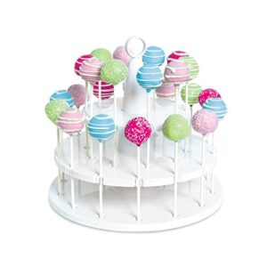 bakelicious cake pop stand, 24-piece, white