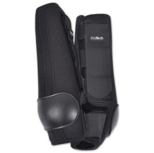 classic equine protech hind splint boots, black, medium