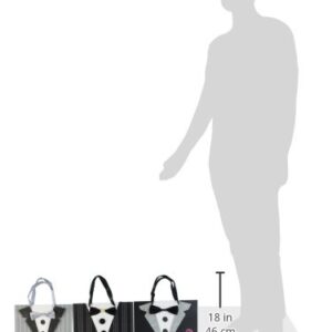 MyGift Decorative Gift Bags and Tissue with Tuxedo Design for Groomsmen, Birthday, Anniversary, Set of 3