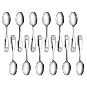 New Star Foodservice 58369 Shell Pattern, 18/0 Stainless Steel, Teaspoon, 6.5-Inch, Set of 12