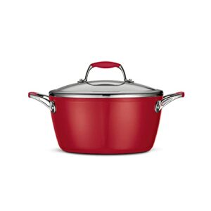 Tramontina Covered Dutch Oven Gourmet Ceramica Deluxe 5-Quart Metallic Red, 80110/064DS