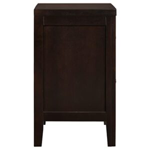 Coaster Furniture Carlton Transitional 2 Drawer Nightstand Bedroom Bedside Table Storage Drawers Cappuccino Brown 202092