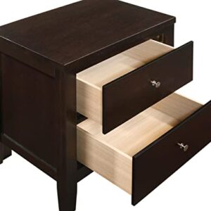 Coaster Furniture Carlton Transitional 2 Drawer Nightstand Bedroom Bedside Table Storage Drawers Cappuccino Brown 202092