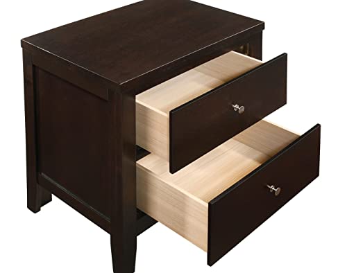 Coaster Furniture Carlton Transitional 2 Drawer Nightstand Bedroom Bedside Table Storage Drawers Cappuccino Brown 202092