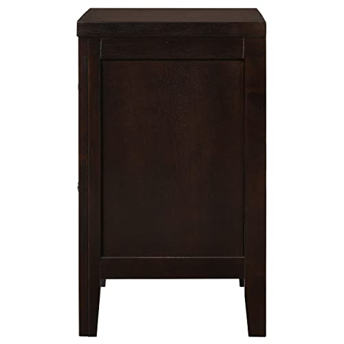 Coaster Furniture Carlton Transitional 2 Drawer Nightstand Bedroom Bedside Table Storage Drawers Cappuccino Brown 202092