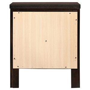 Coaster Furniture Carlton Transitional 2 Drawer Nightstand Bedroom Bedside Table Storage Drawers Cappuccino Brown 202092