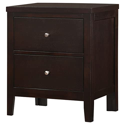 Coaster Furniture Carlton Transitional 2 Drawer Nightstand Bedroom Bedside Table Storage Drawers Cappuccino Brown 202092